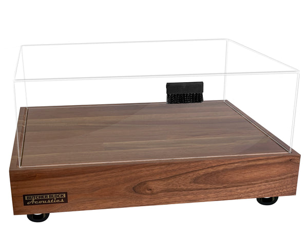 TURNTABLE PLATFORMS WITH GROOVE AND ACRYLIC DUST COVERS - Butcher Block ...