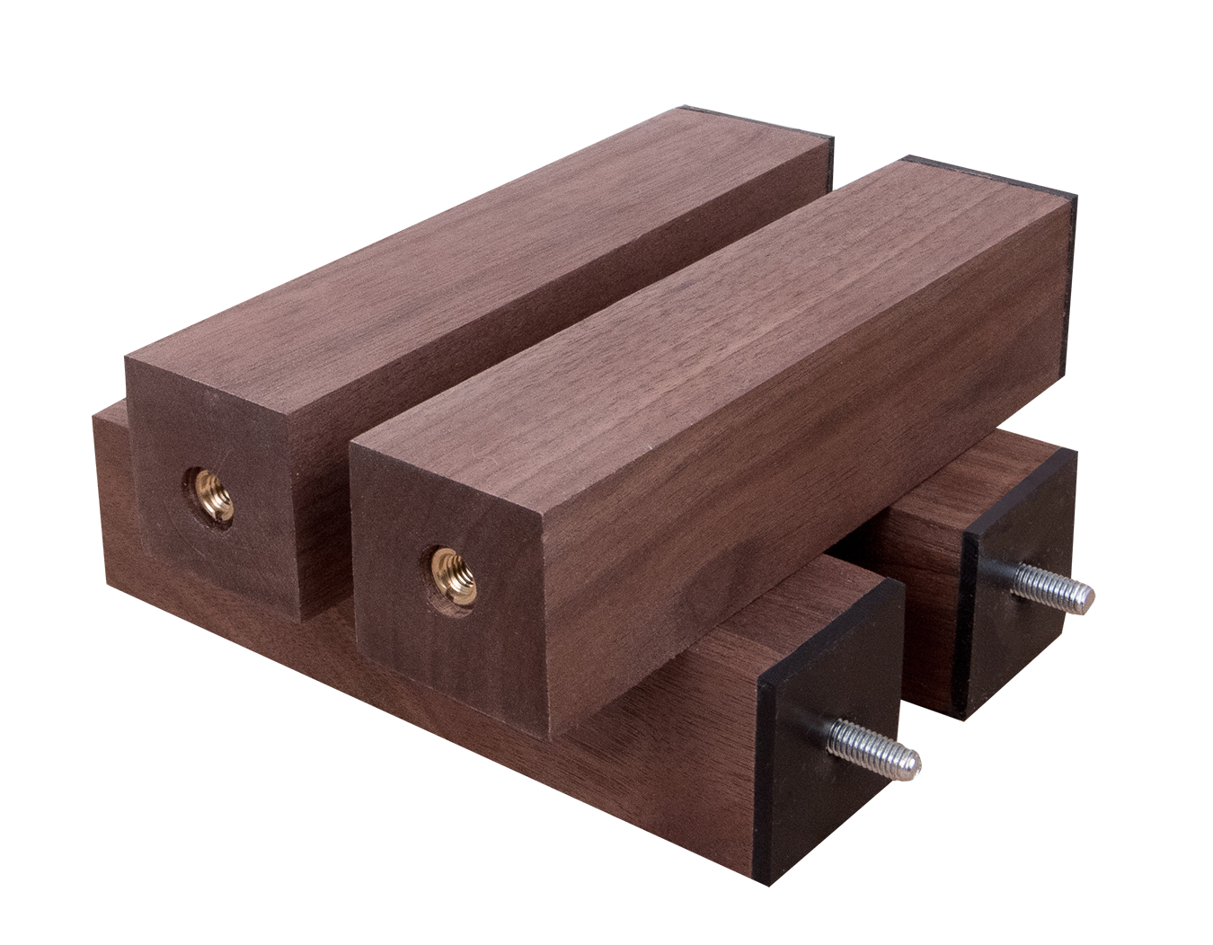 Platform Legs / Risers - Solid Hardwood - 1½" x 1½" - w/ Viscoelastic ...