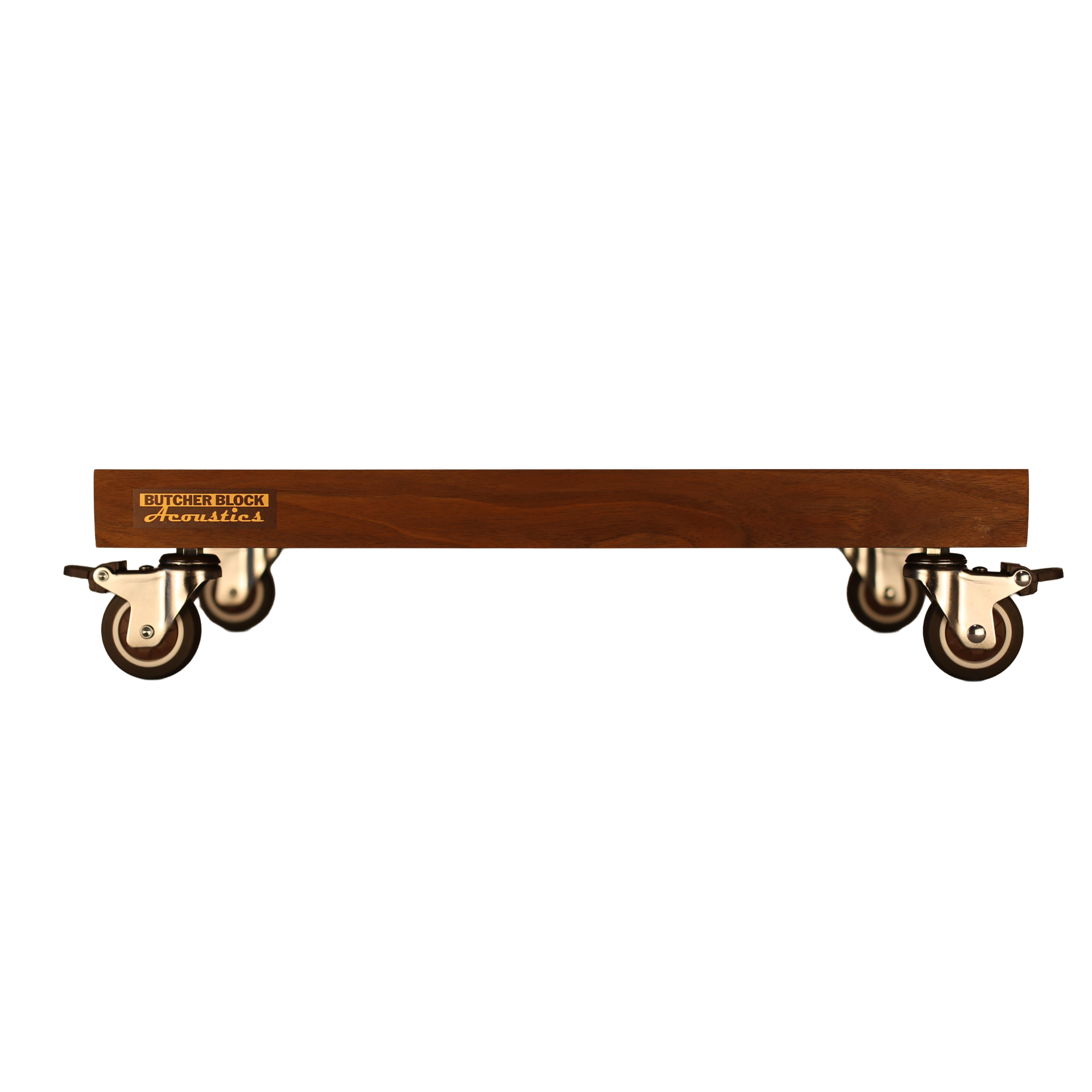 Mobile Amp Stands - Solid Walnut Platforms with 2" TPE Swivel Stem Cas ...