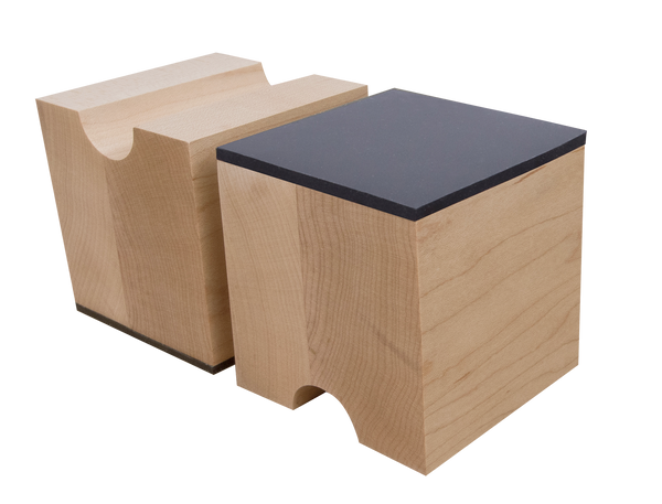 Cable Risers - Solid Hardwood - 3" x 3" x 3⅛" w/ Viscoelastic Damping ...