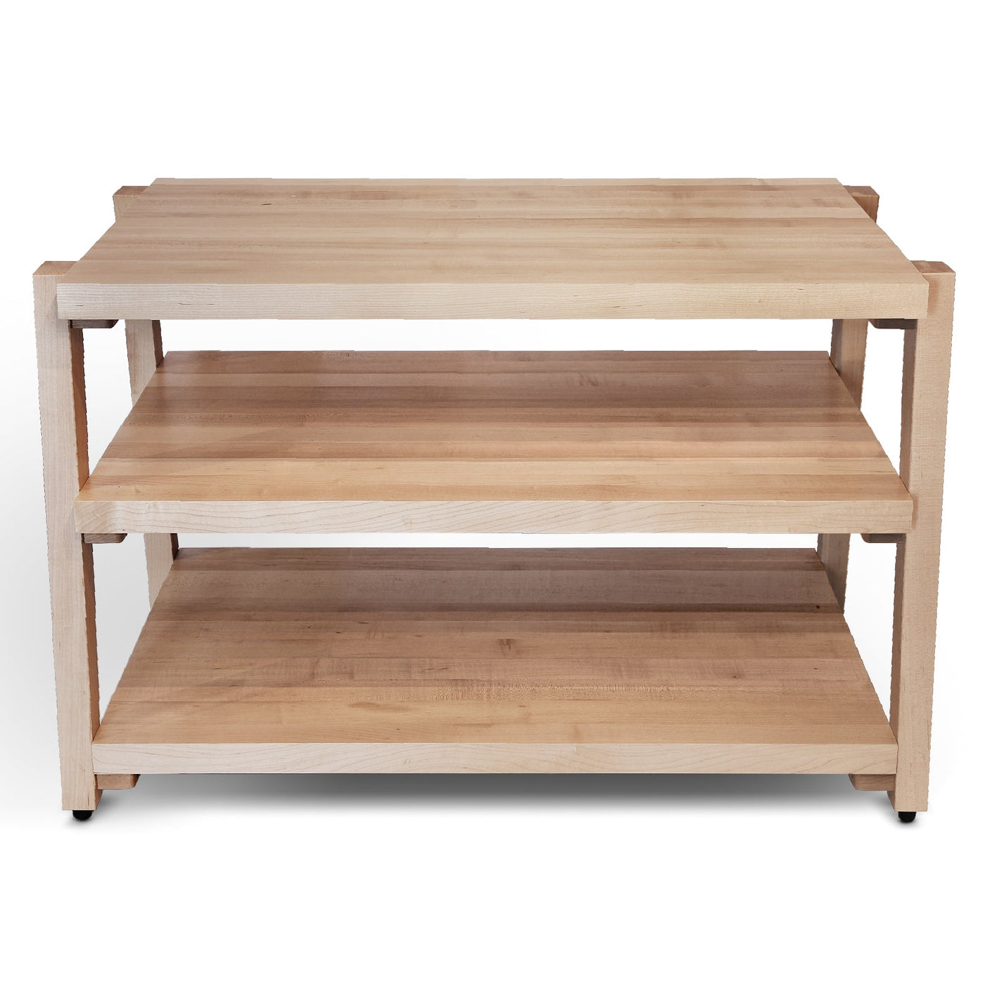 rigidrack® - 3 Shelf Rack - 1½" Thick Solid Maple Shelves - 1½" Maple ...